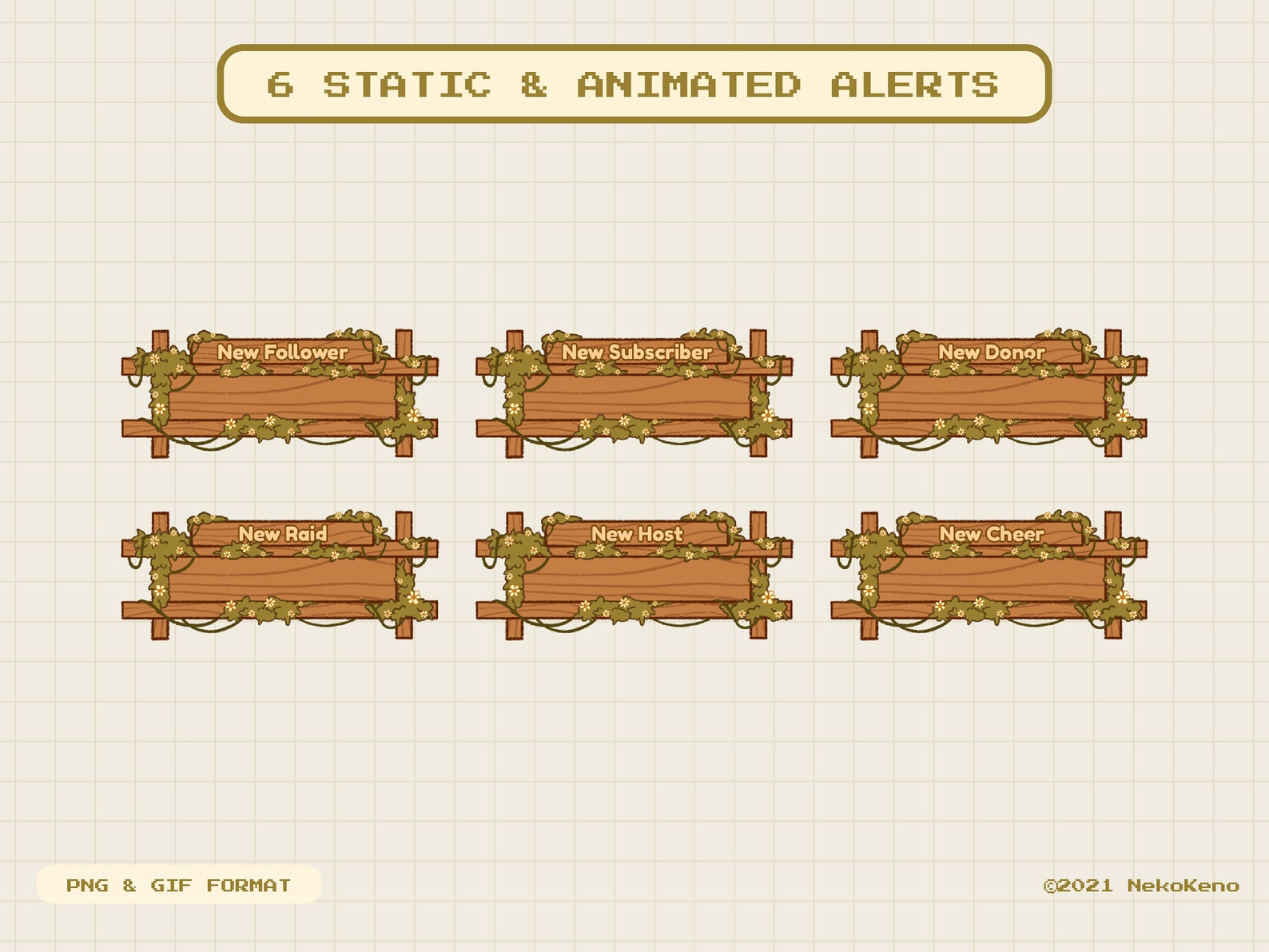 Animated Cottagecore Stream Overlay Package for Twitch - Etsy