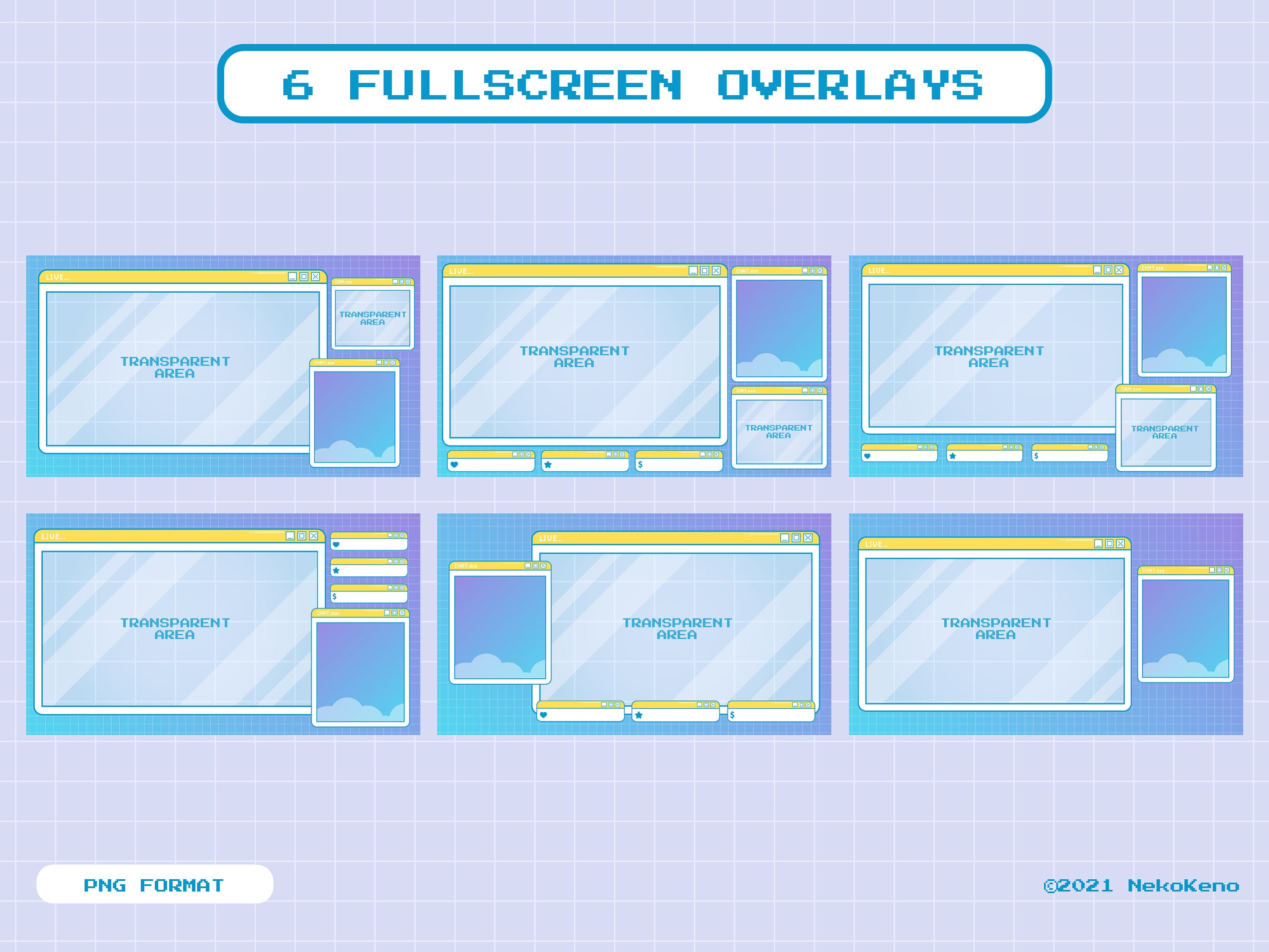 Stream Overlay Package for Twitch Cute Windows Theme Overlay - Etsy