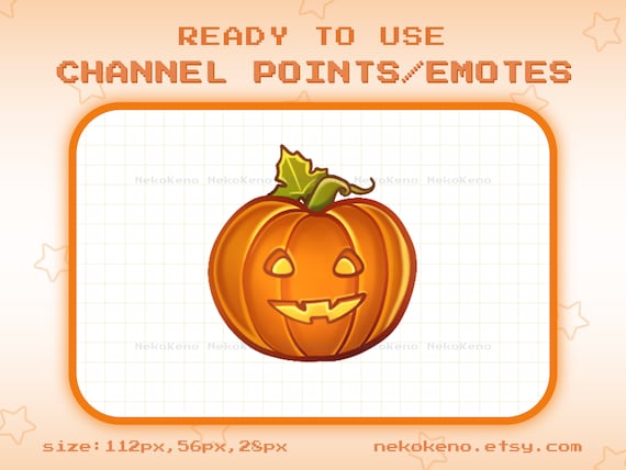 Pumpkin Twitch Channel Points Spooky Halloween Emote - Etsy