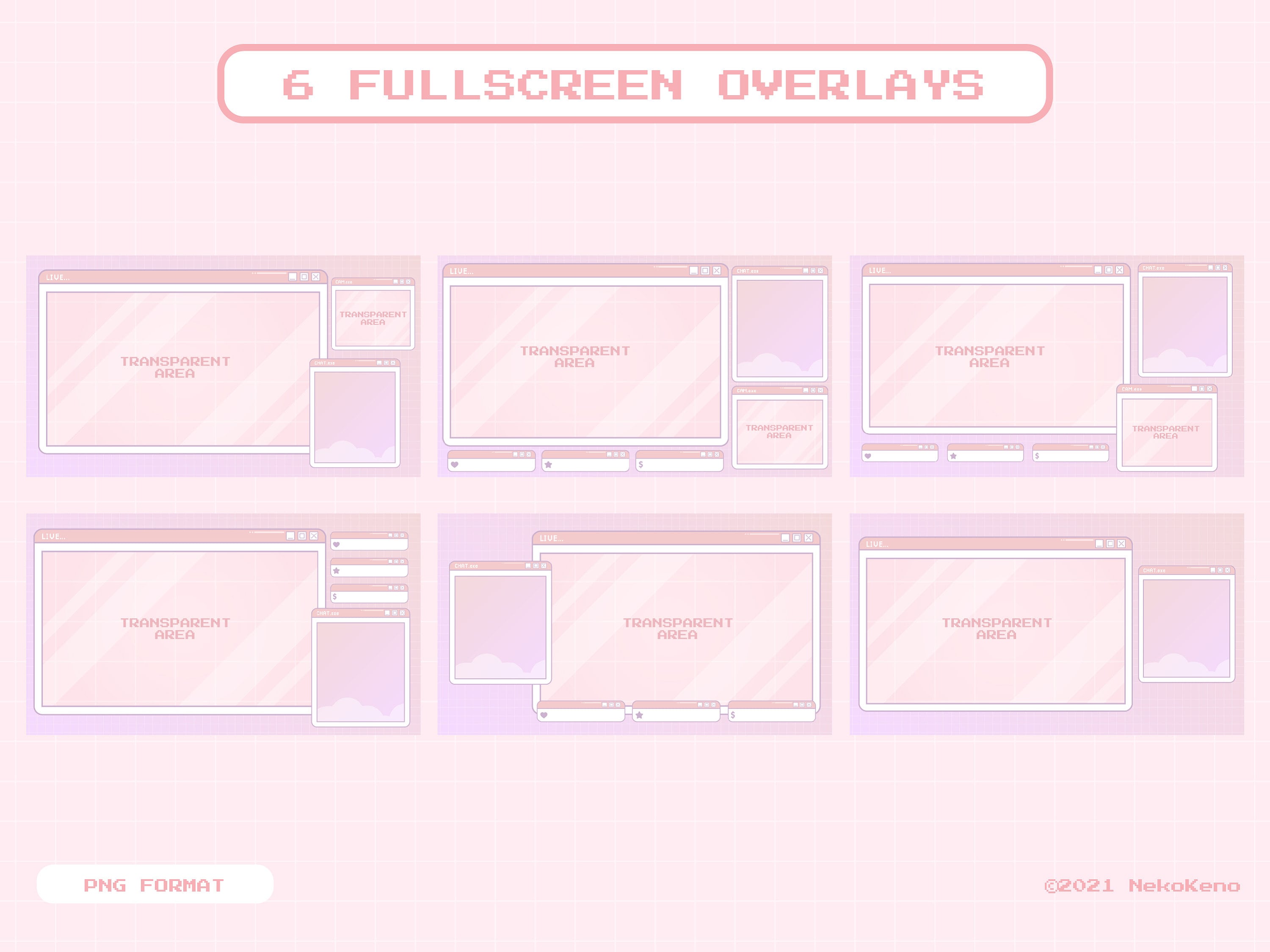 Stream Overlay Package for Twitch Cute Pastel Pink Windows - Etsy