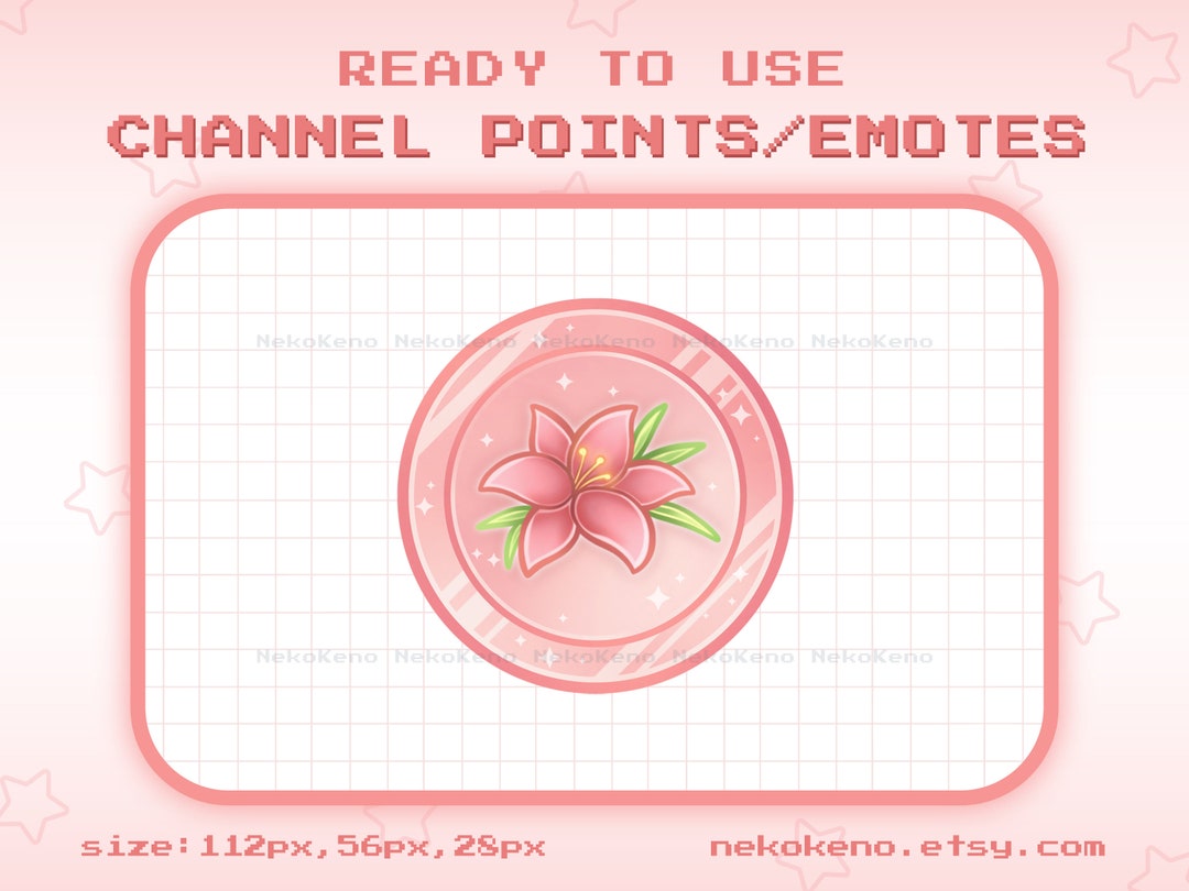 Lily Twitch Channel Points, Lily Flower Coin Emote, Pink Lily Streamer ...