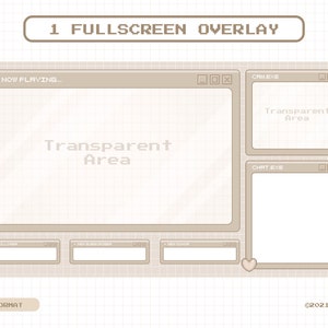 Stream Overlay Package for Twitch, Cozy Brown Beige, Cute Windows Theme ...