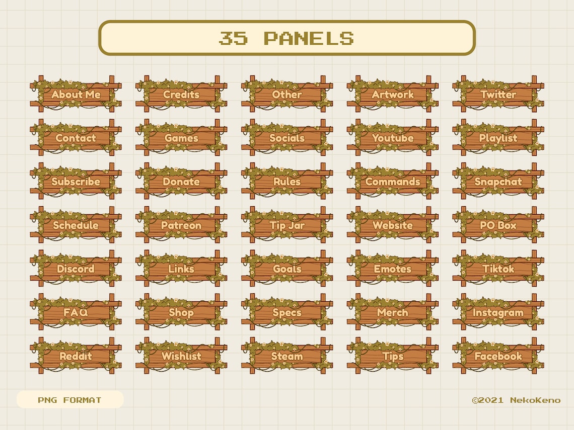 Animated Cottagecore Stream Overlay Package for Twitch - Etsy Canada