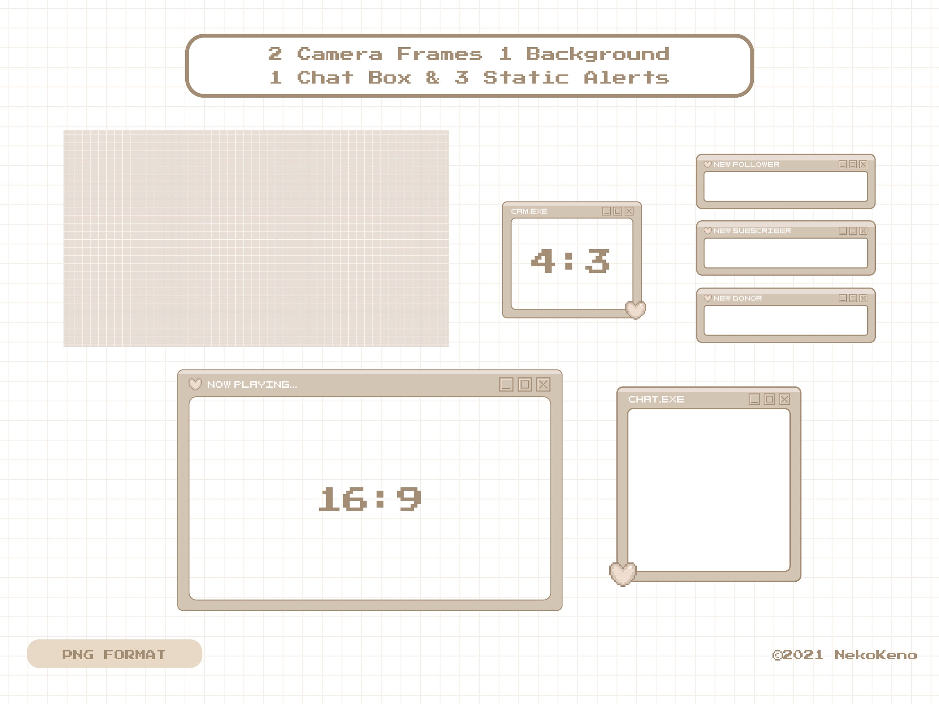 Stream Overlay Package for Twitch Cozy Brown Beige Cute - Etsy Canada