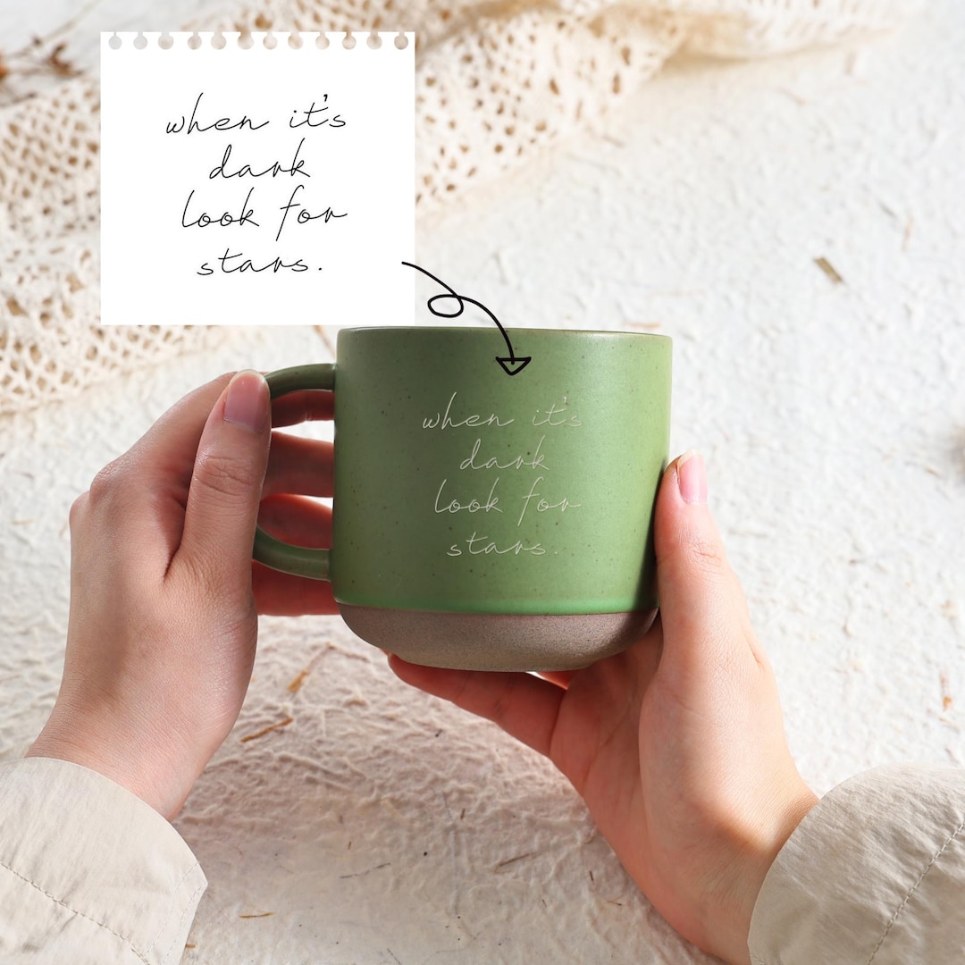 Personalized Handwriting Mug, Custom Engraved Ceramic Coffee Cup - Etsy