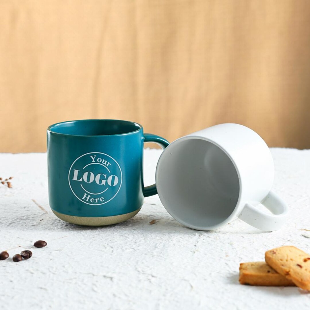 Custom Logo Engraved Coffee Mug, Logo Engraving, Personalized Ceramic ...