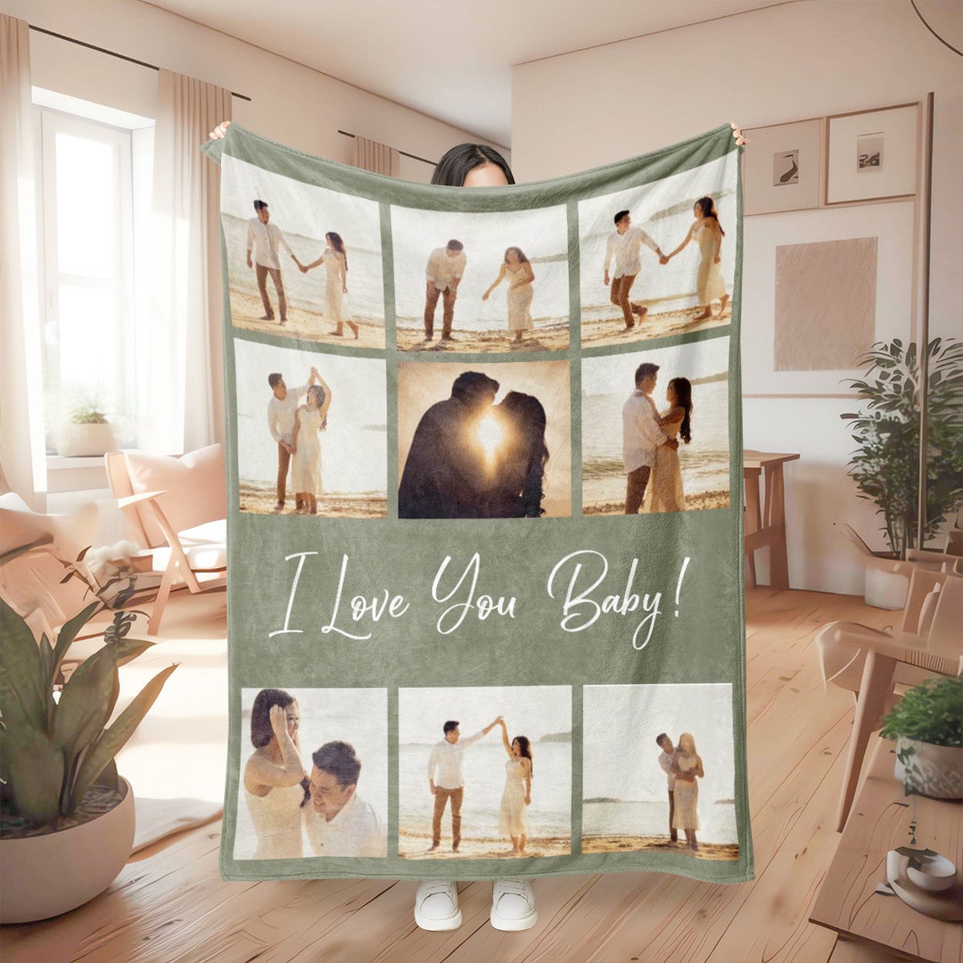 Custom Couple Blanket,personalized Picture Blanket With Text ...