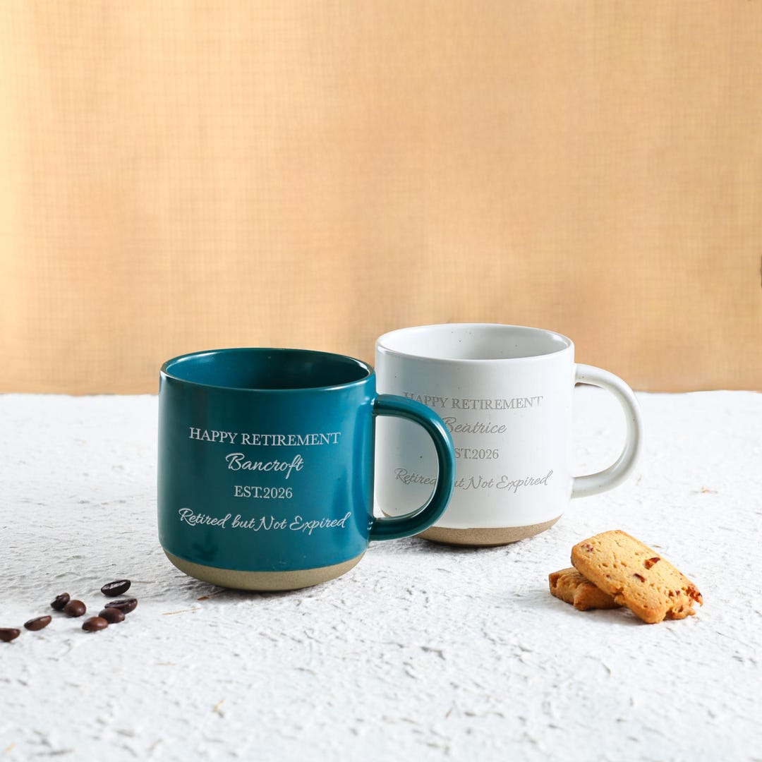 Personalized Retirement Coffee Mug, Engraved Ceramic Gift - Etsy