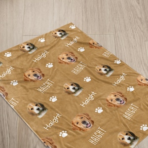 Custom Pet Blanket Custom Dog Photo Blanket With Name Custom Dog ...