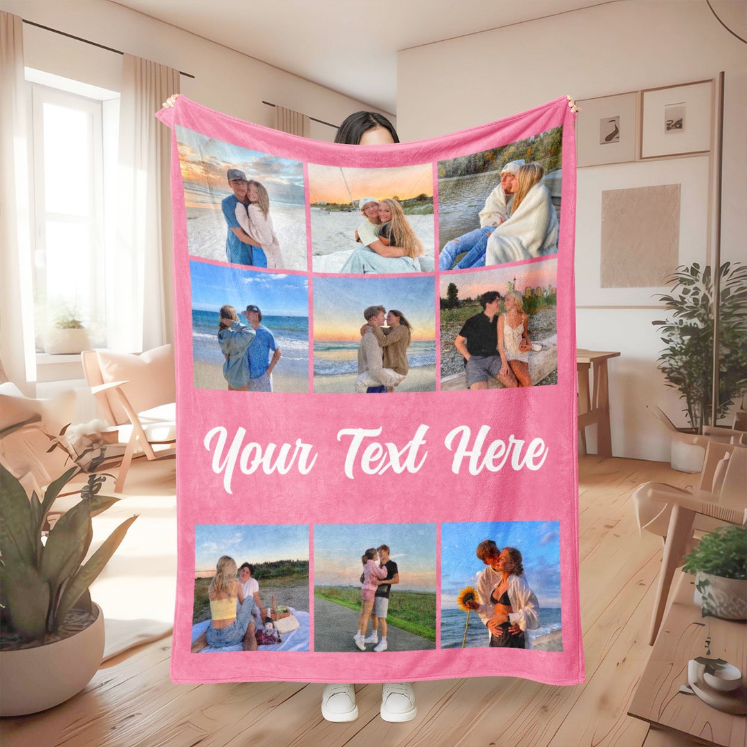 Personalized Photo Blanket Collage，personalized Gift Custom Photo ...