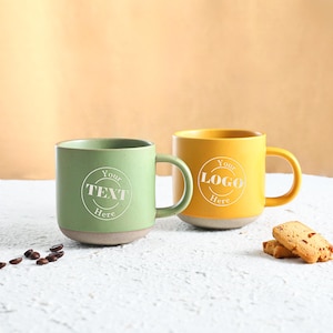 Custom Engraved Ceramic Mug, Personalized Business Gift, Team Employee ...