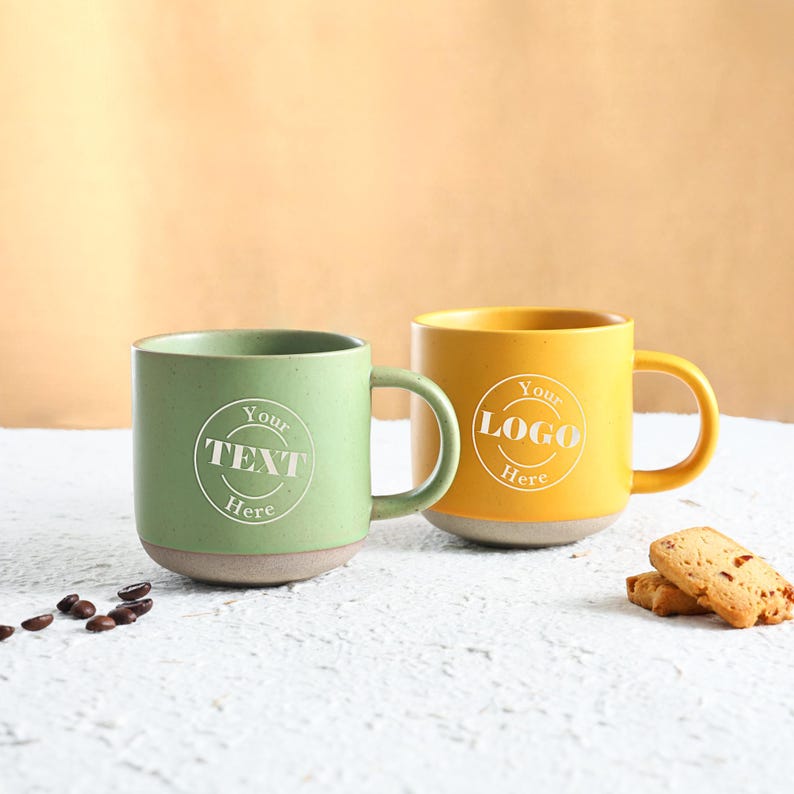 Custom Engraved Ceramic Mug, Personalized Business Gift, Team Employee ...