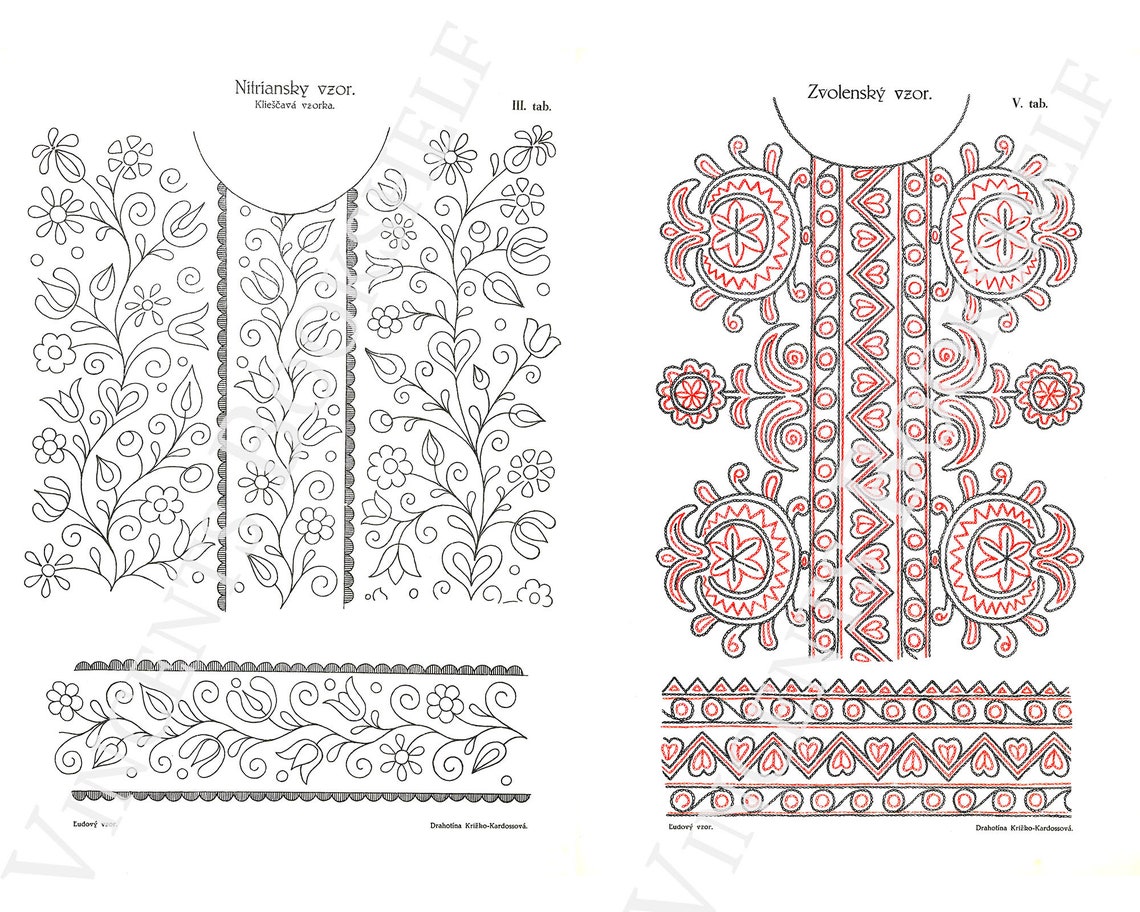 Slovakian Folk Embroidery Designs With Traditional Embroidery Patterns ...