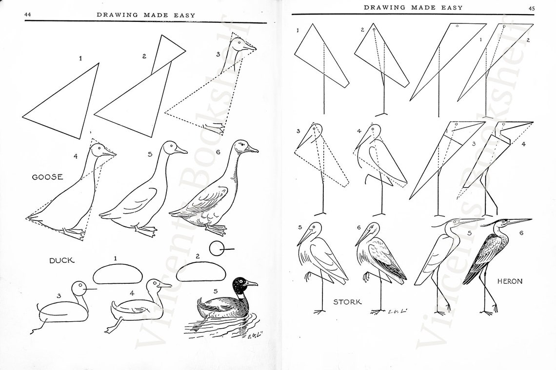 Drawing Made Easy EG Lutz Step by Step Drawing Book. Learn - Etsy