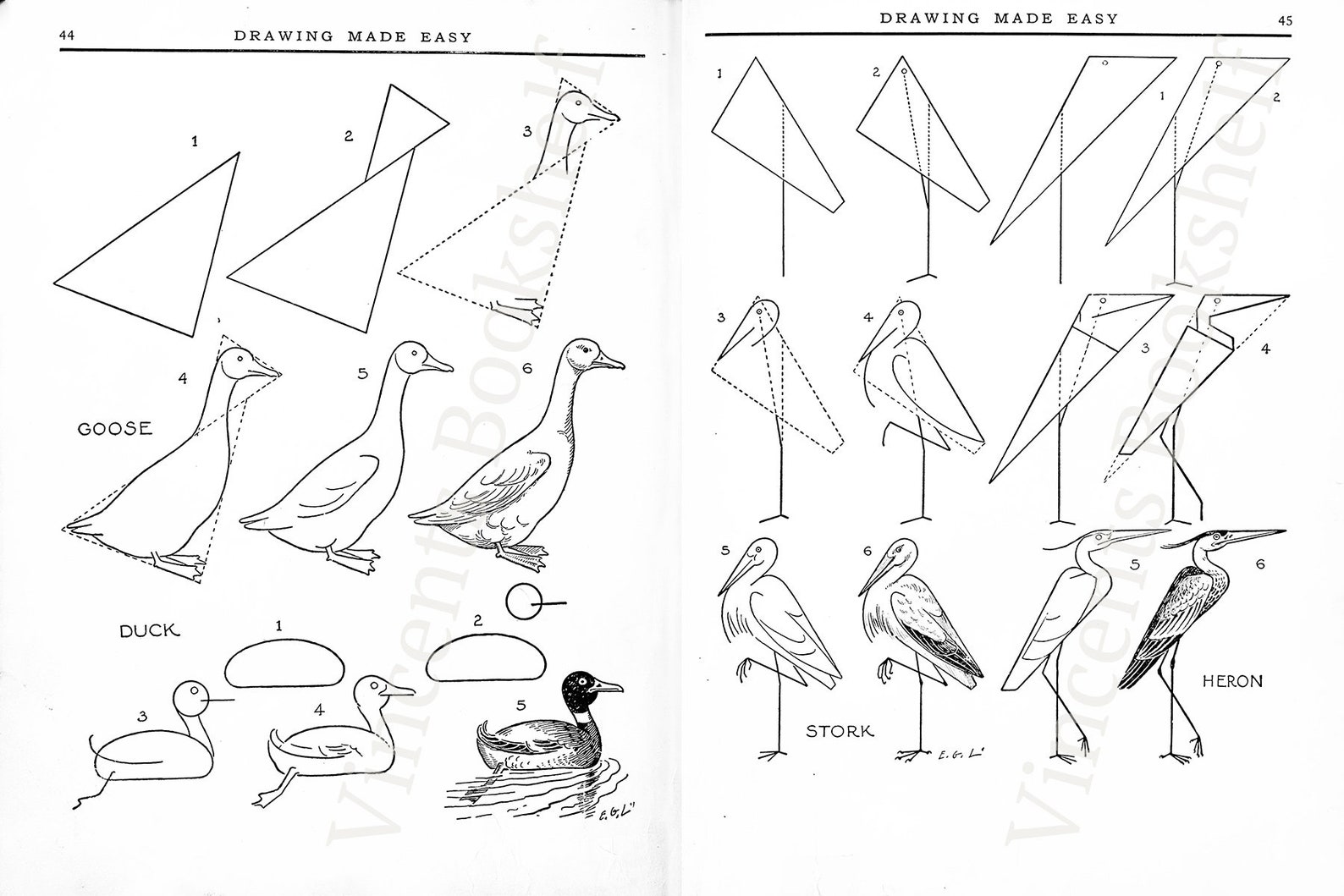 Drawing Made Easy EG Lutz, Step by Step Drawing Book. Learn How to Draw ...
