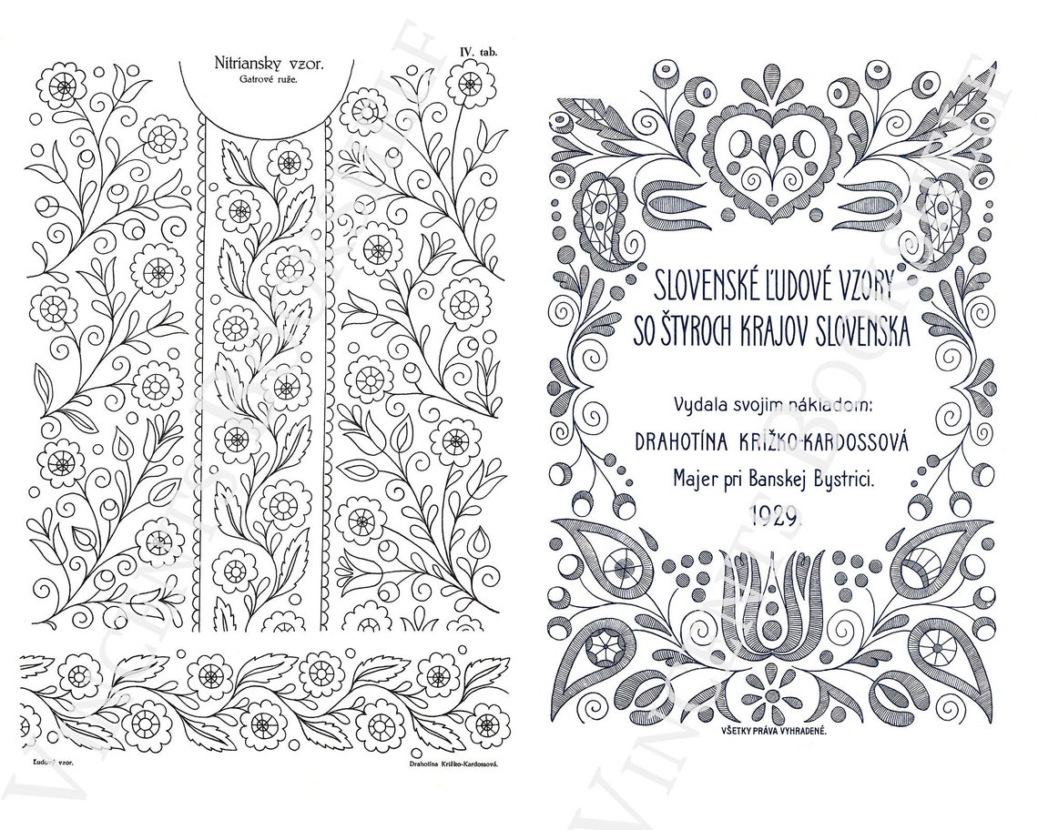 Slovakian Folk Embroidery Designs With Traditional Embroidery Patterns ...