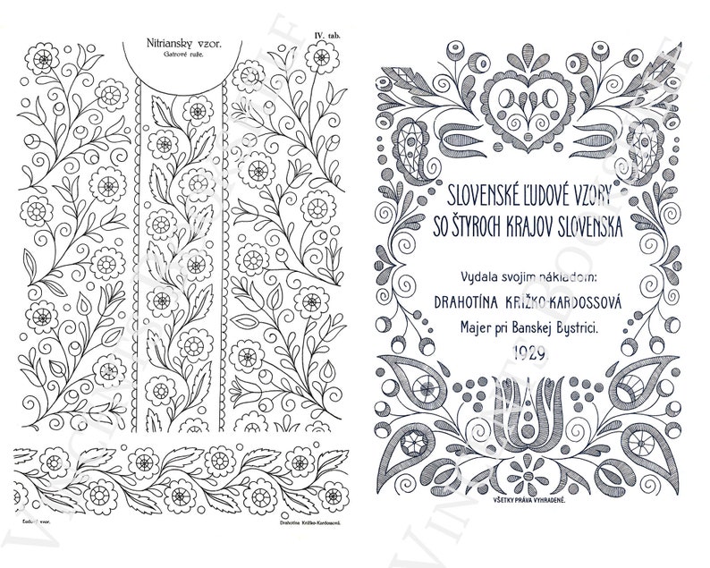 Slovakian Folk Embroidery Designs With Traditional Embroidery Patterns ...