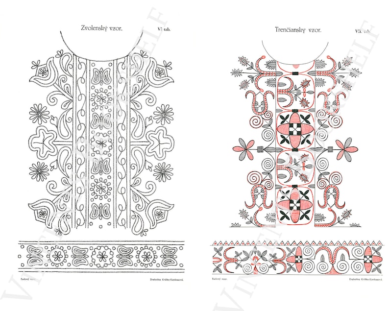 Slovakian Folk Embroidery Designs With Traditional Embroidery Patterns ...