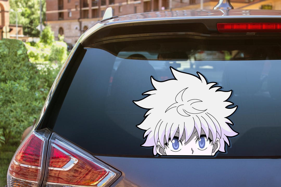 Killua Anime Peeker Sticker – Waterproof Vinyl Car Window Decal for ...