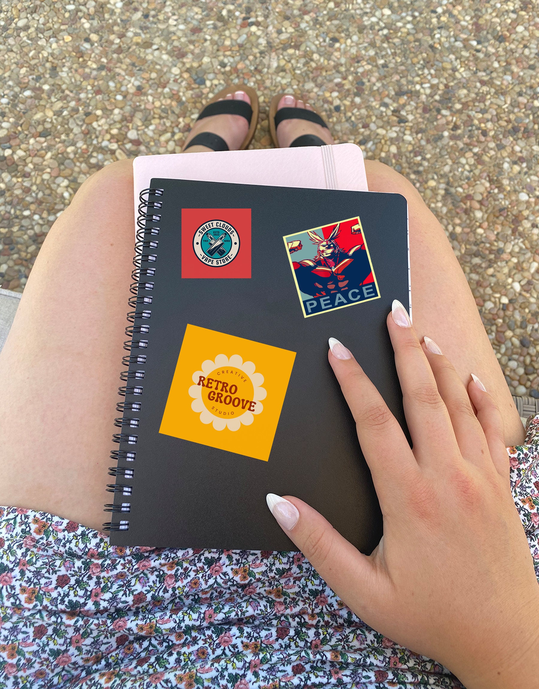 100 Custom Square Waterproof Vinyl Stickers Great for Events, Packaging ...