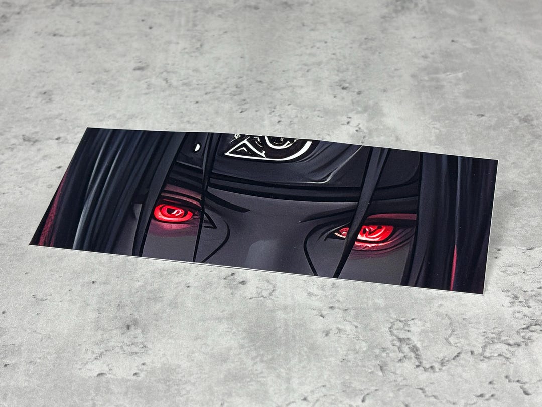 Anime Eyes Slap Sticker- Naruto Dark Eye Inspired Fan Art- Glossy Vinyl ...