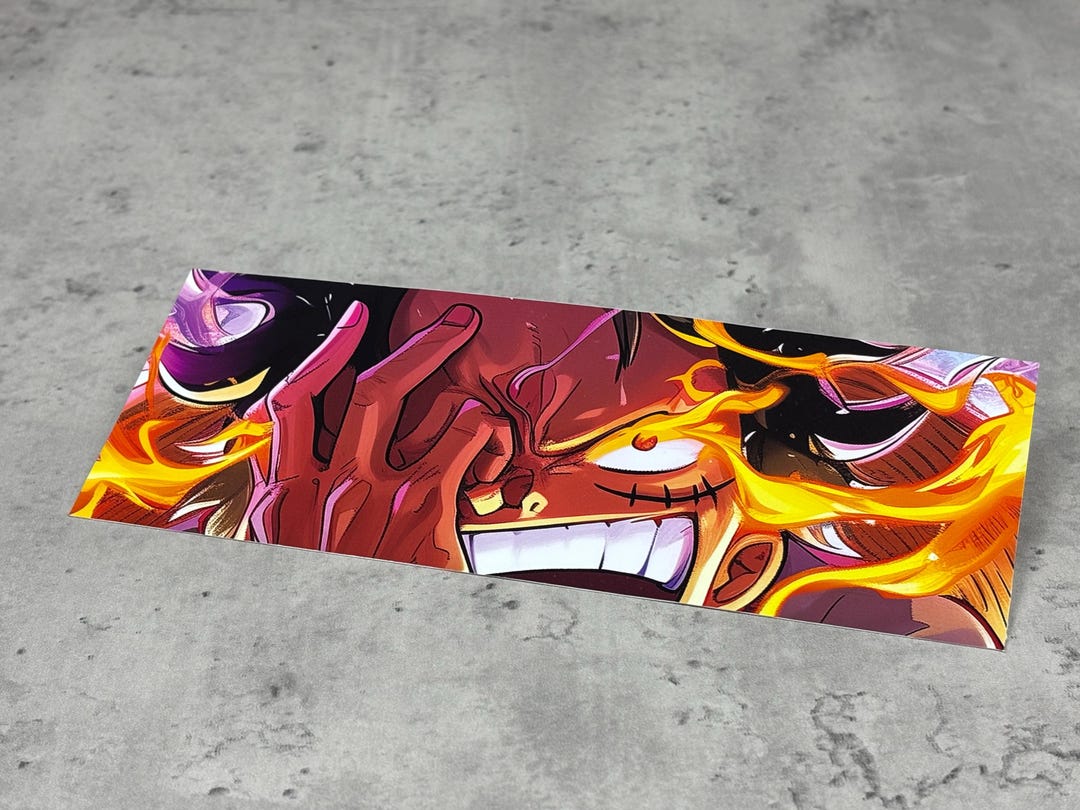 Anime Eyes Slap Sticker- One Piece Angry Luffy Inspired Fan Art- Glossy ...
