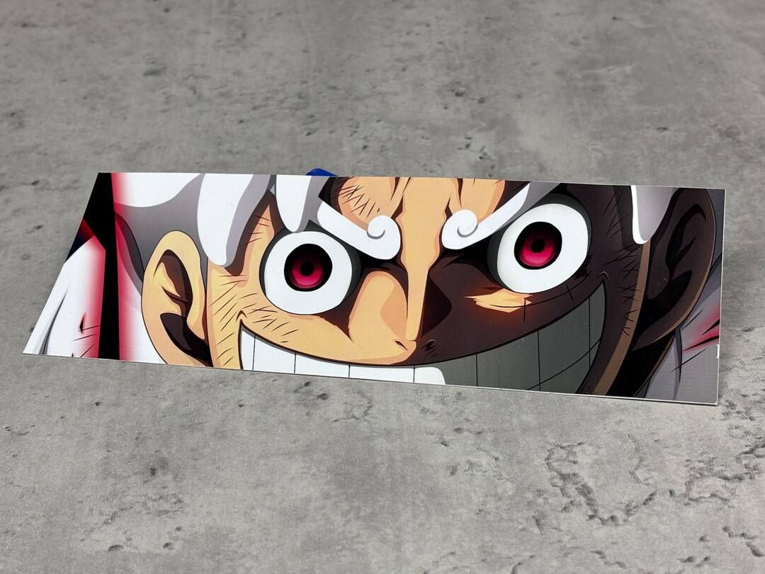 Anime Eyes Slap Sticker- One Piece Luffy Inspired Fan Art- Glossy Vinyl ...