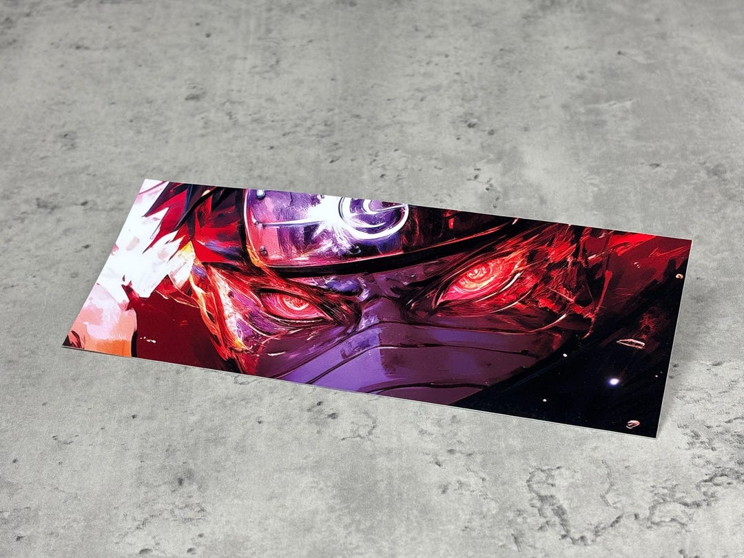 Anime Eyes Slap Sticker- Naruto Evil Eye Inspired Fan Art- Glossy Vinyl ...