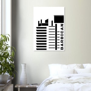 Barbican Towers 1, London, Poster, Artwork, Architecture Print, Wall ...