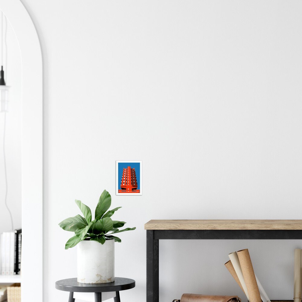 Wrexham Police Station, Brazil, Poster, Artwork, Architecture Print ...