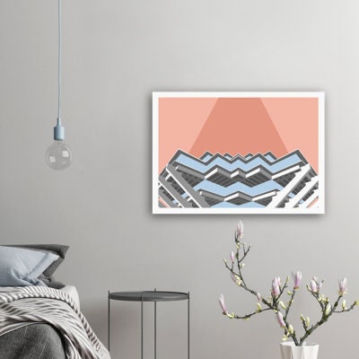 Geisel Library, San Diego, Poster, Artwork, Architecture Print, Wall ...