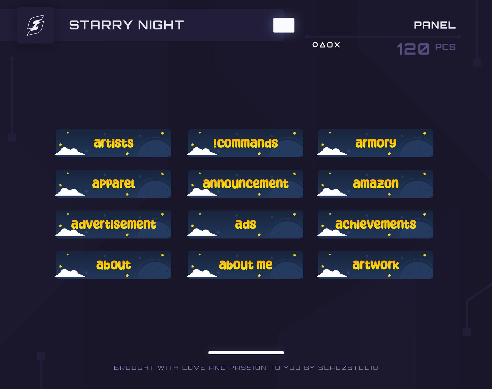 ANIMATED TWITCH STREAM Overlay Package - Twitch Panels - Twitch Alerts ...
