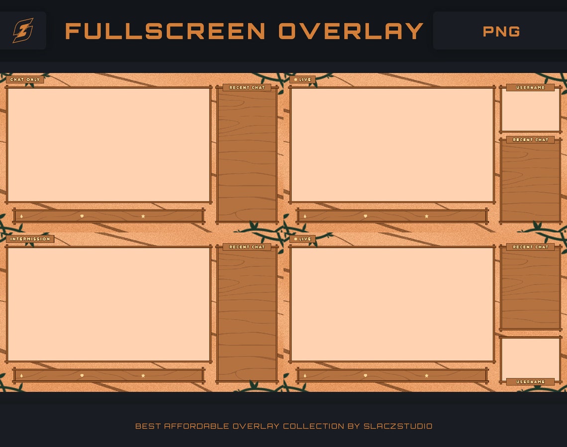 ANIMATED TWITCH STREAM Overlay Pack Twitch Screen Twitch Overlay ...