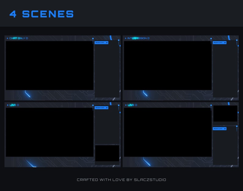 ANIMATED TWITCH STREAM Overlay Pack Twitch Panels Twitch - Etsy
