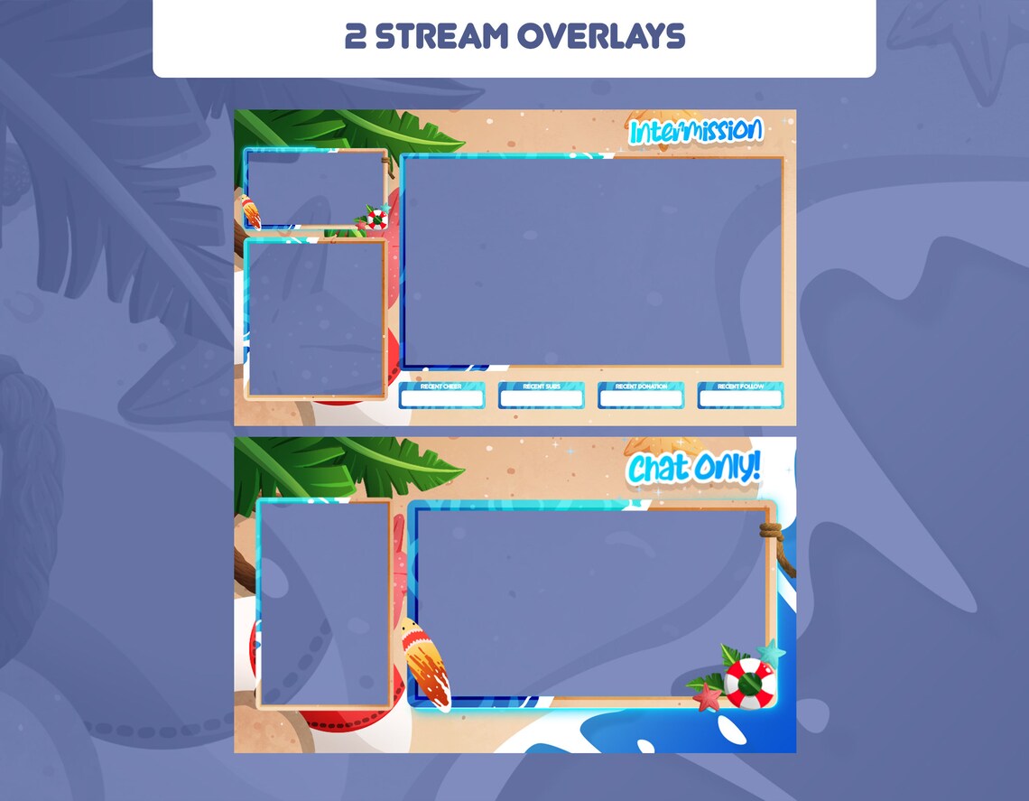 ANIMATED TWITCH STREAM Overlay Package Twitch Panels Twitch Alerts ...
