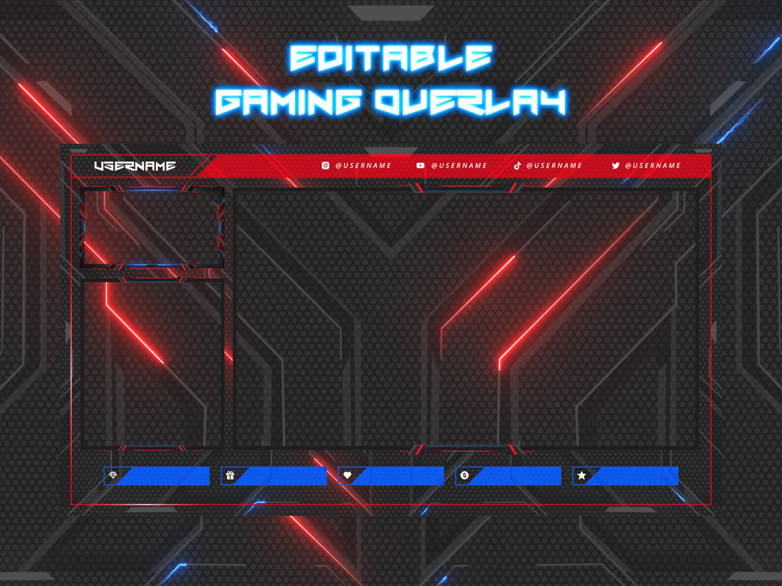 ANIMATED TWITCH STREAM Overlay Package Twitch Panels Twitch Alerts ...