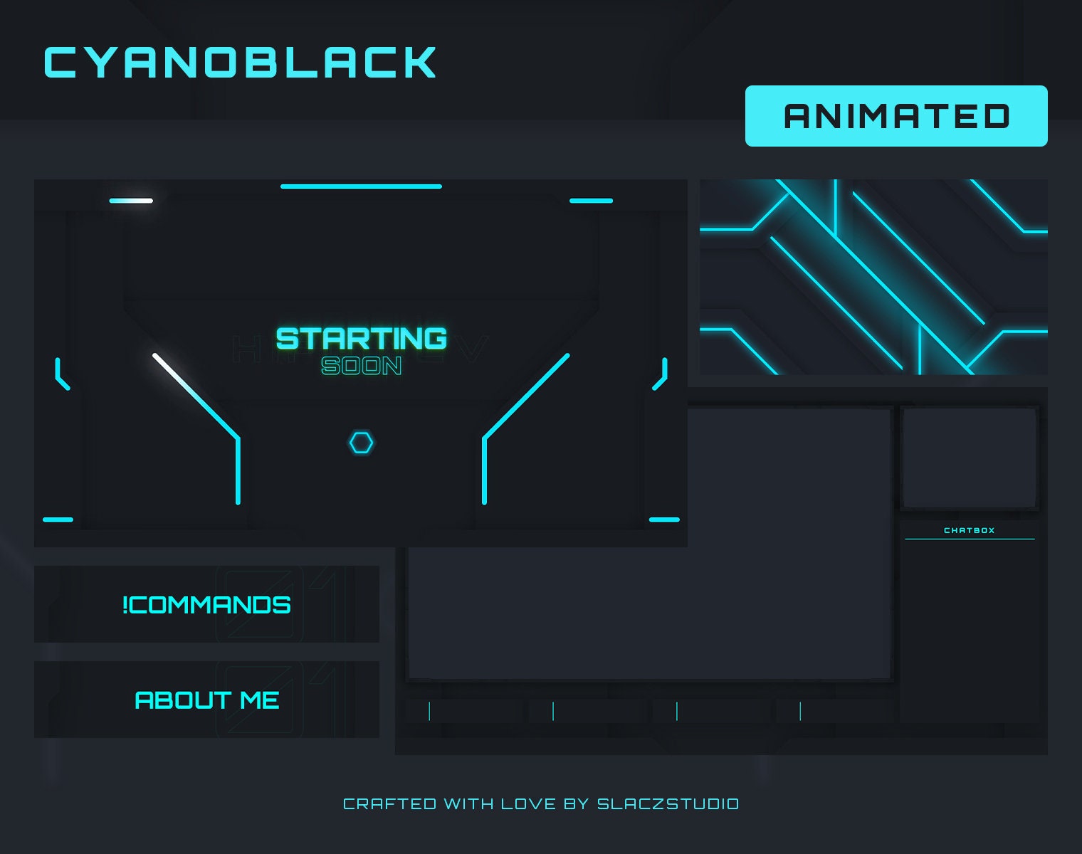 Animated Overlay Pack STREAM OVERLAY Starting Ending - Etsy