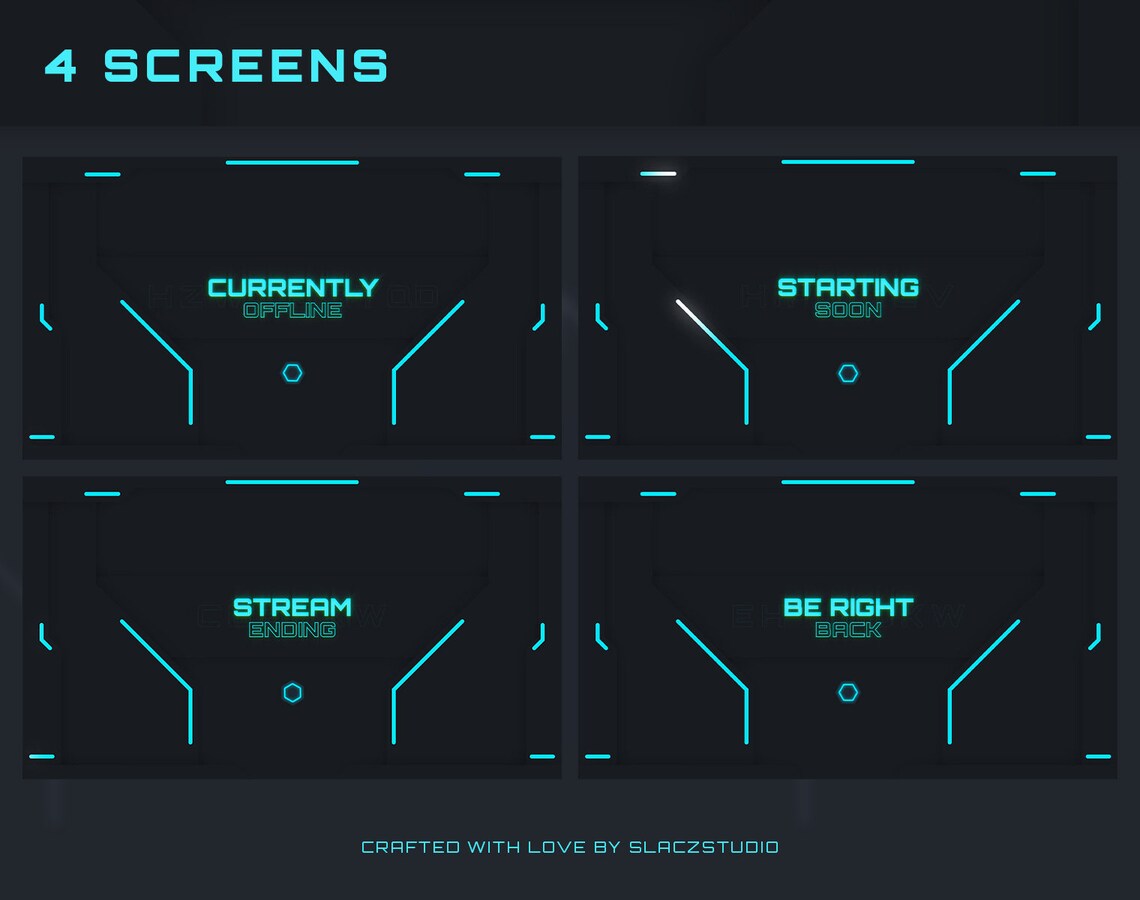 Animated Overlay Pack STREAM OVERLAY Starting Ending - Etsy