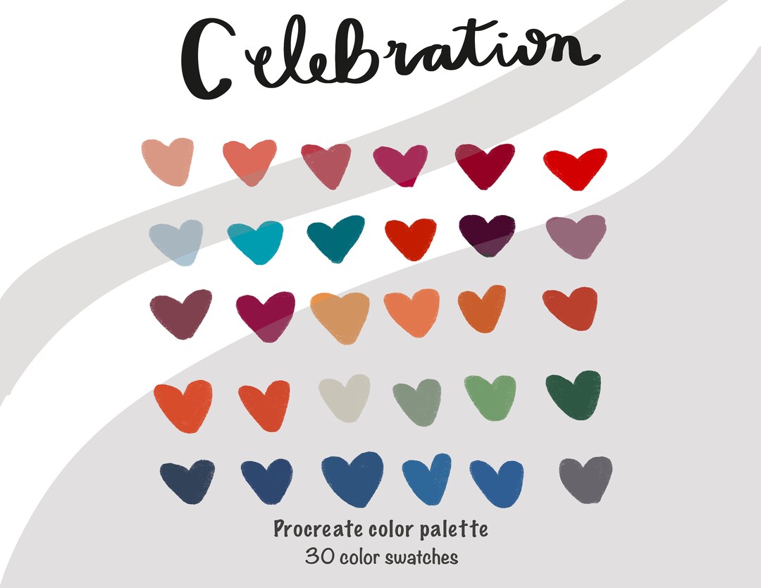 Celebration Procreate Color Palette - Etsy