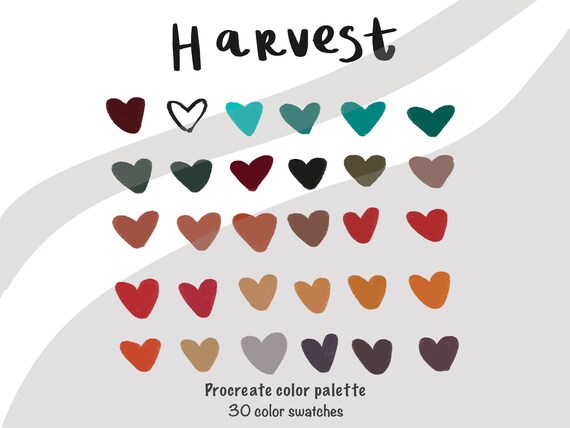 Harvest Fall Procreate Color Palette | Etsy