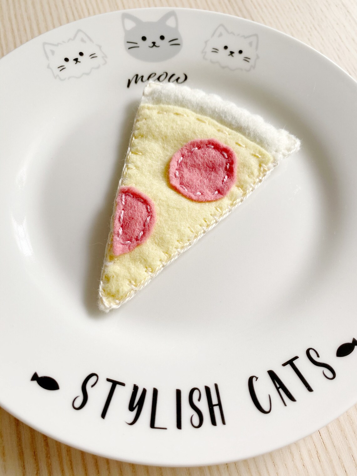 Crinkle Catnip Pizza Slice Cute Toy for Cat Kawaii Gift | Etsy