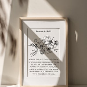 Romans 8:38-39 Scripture Wall Art, Wall Decor, Sign, Digital Download ...