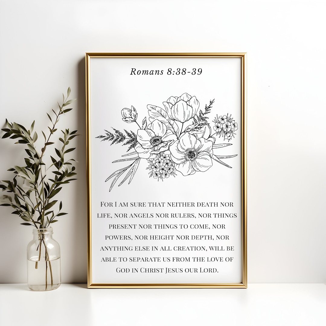 Romans 8:38-39 Scripture Wall Art, Wall Decor, Sign, Digital Download ...