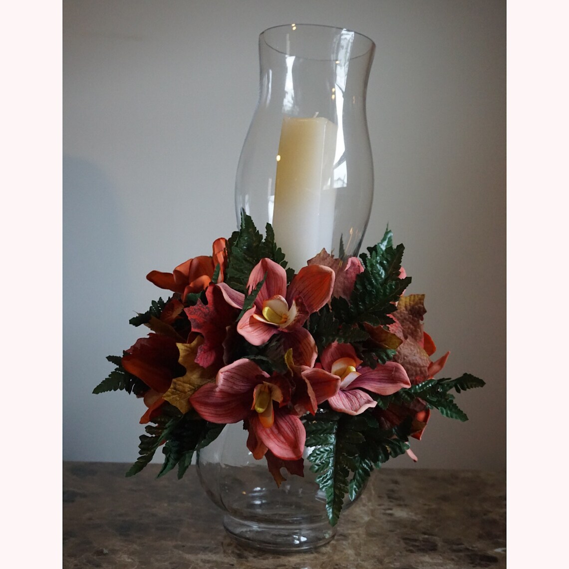 Tall Centerpiece With Artificial Flowers - Etsy
