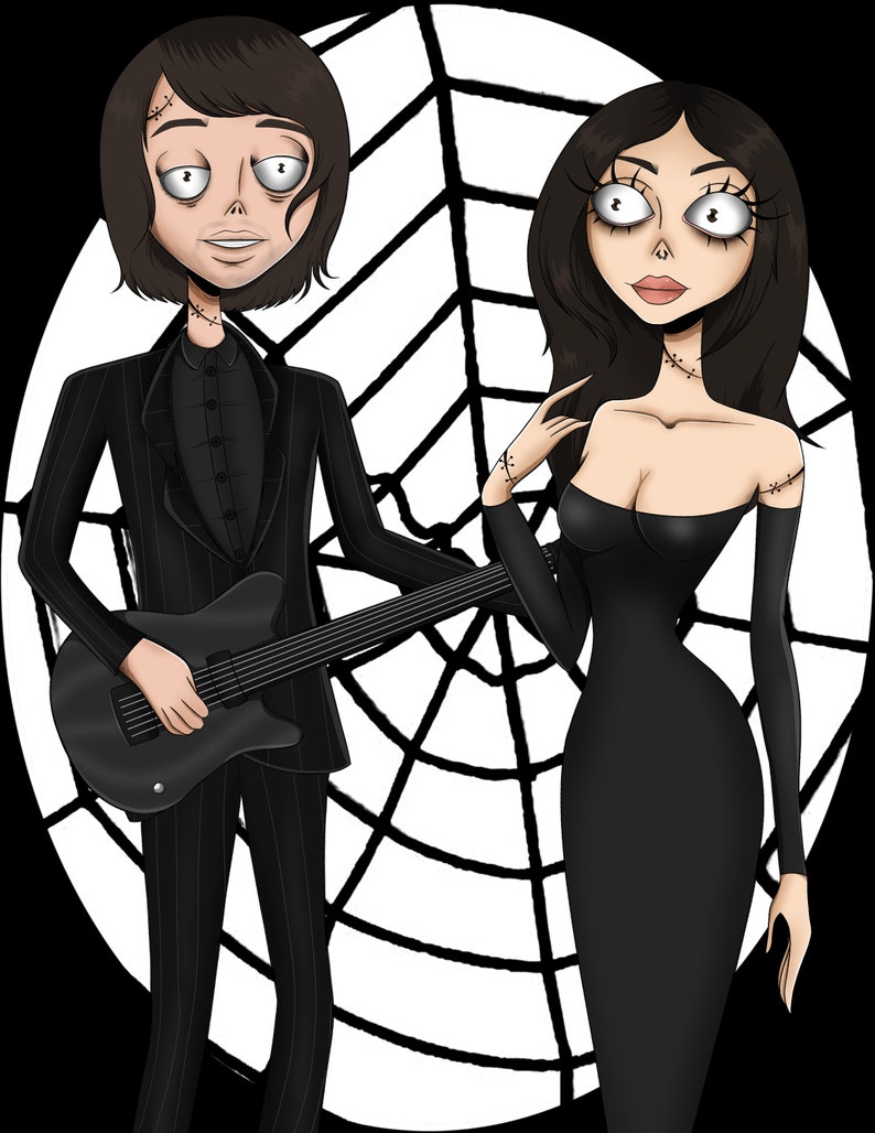 Tim Burton Inspired Portraits - Etsy