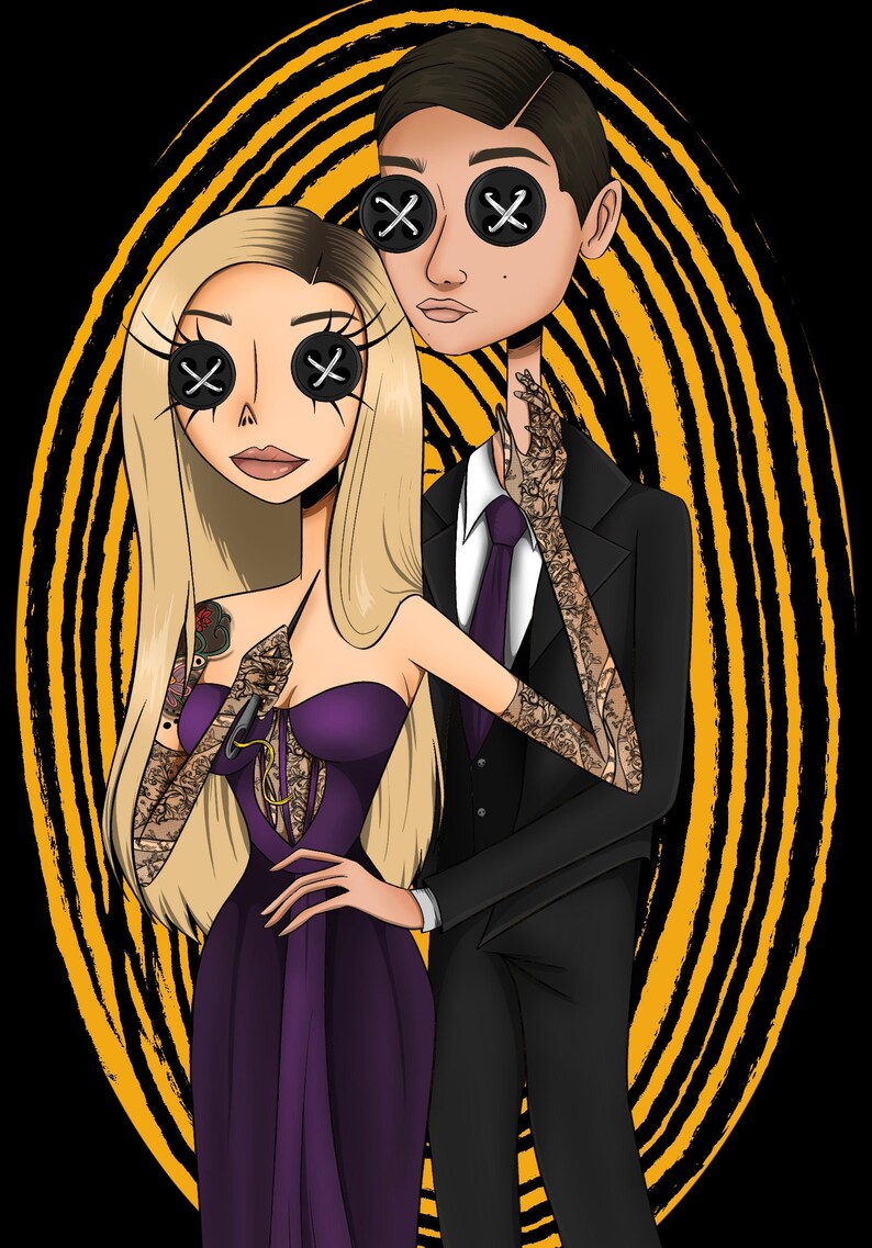 FAMILY Coraline Inspired Portraits - Etsy