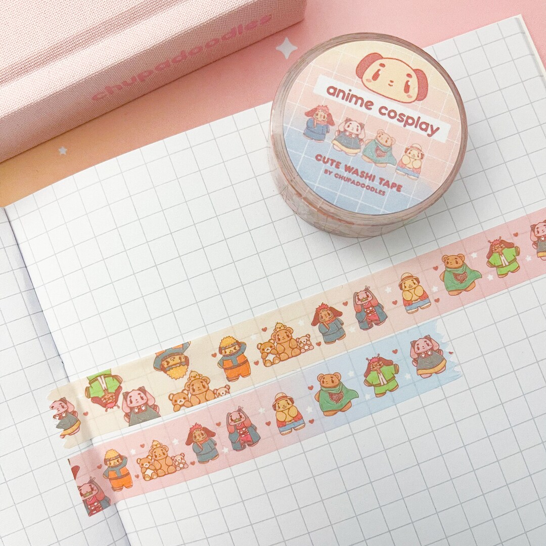 Anime Cosplay Kawaii Washi Tape Journal Washi Tape Kawaii - Etsy