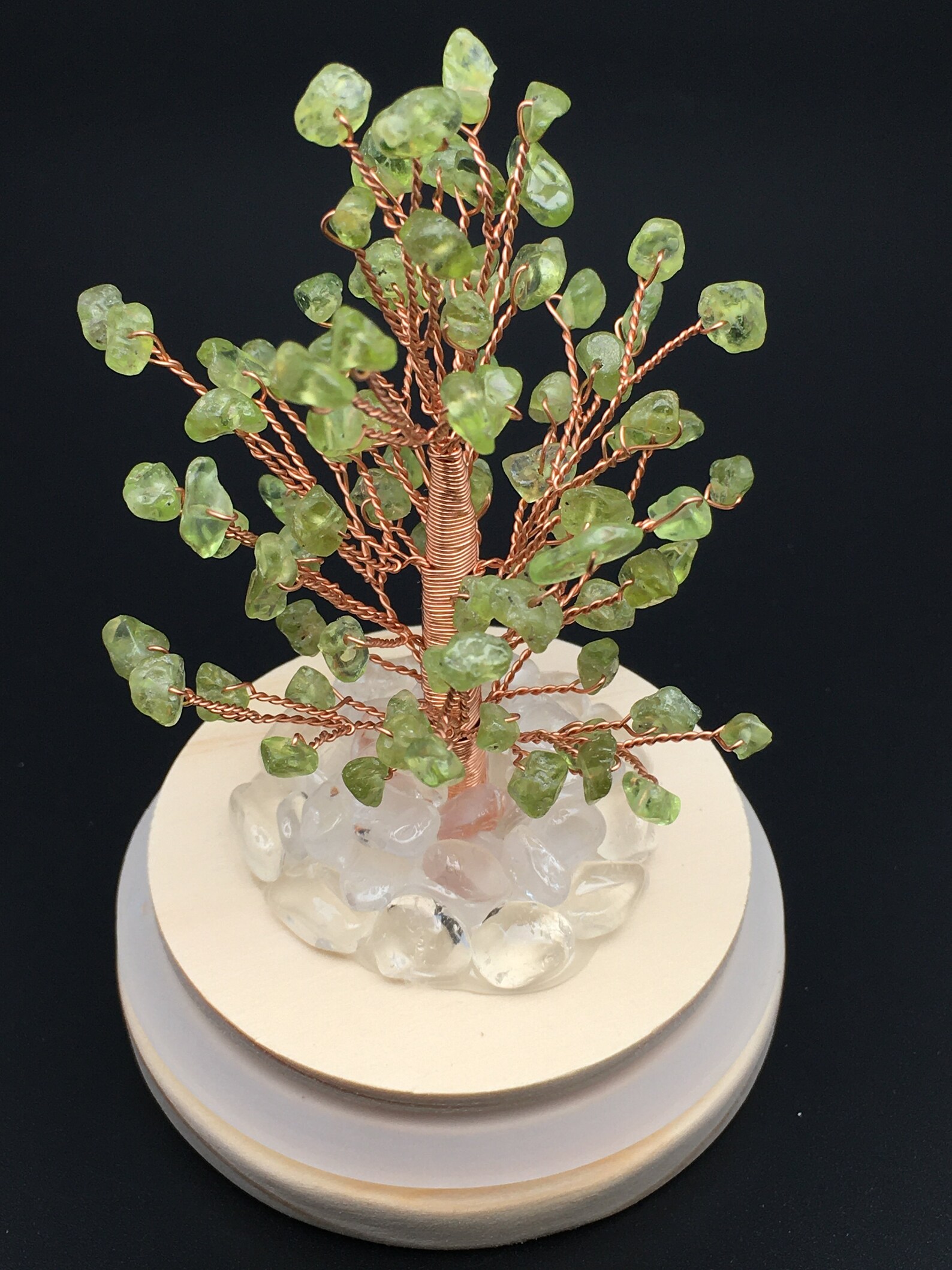 Crystal Tree Peridot Quartz Crushed Stone Gem Tree Feng Shui - Etsy UK