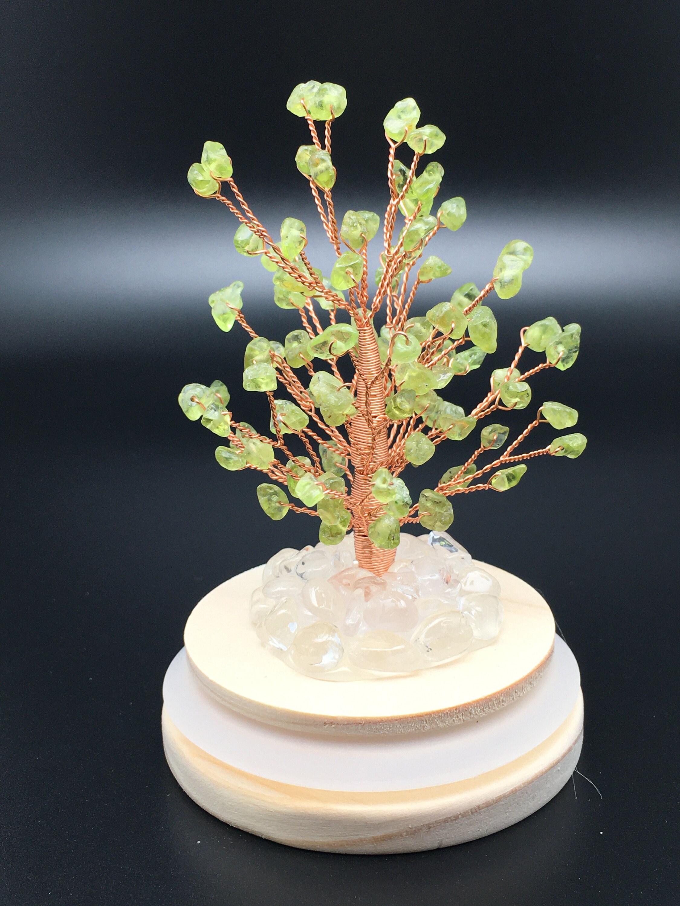 Crystal Tree Peridot Quartz Crushed Stone Gem Tree Feng Shui - Etsy UK