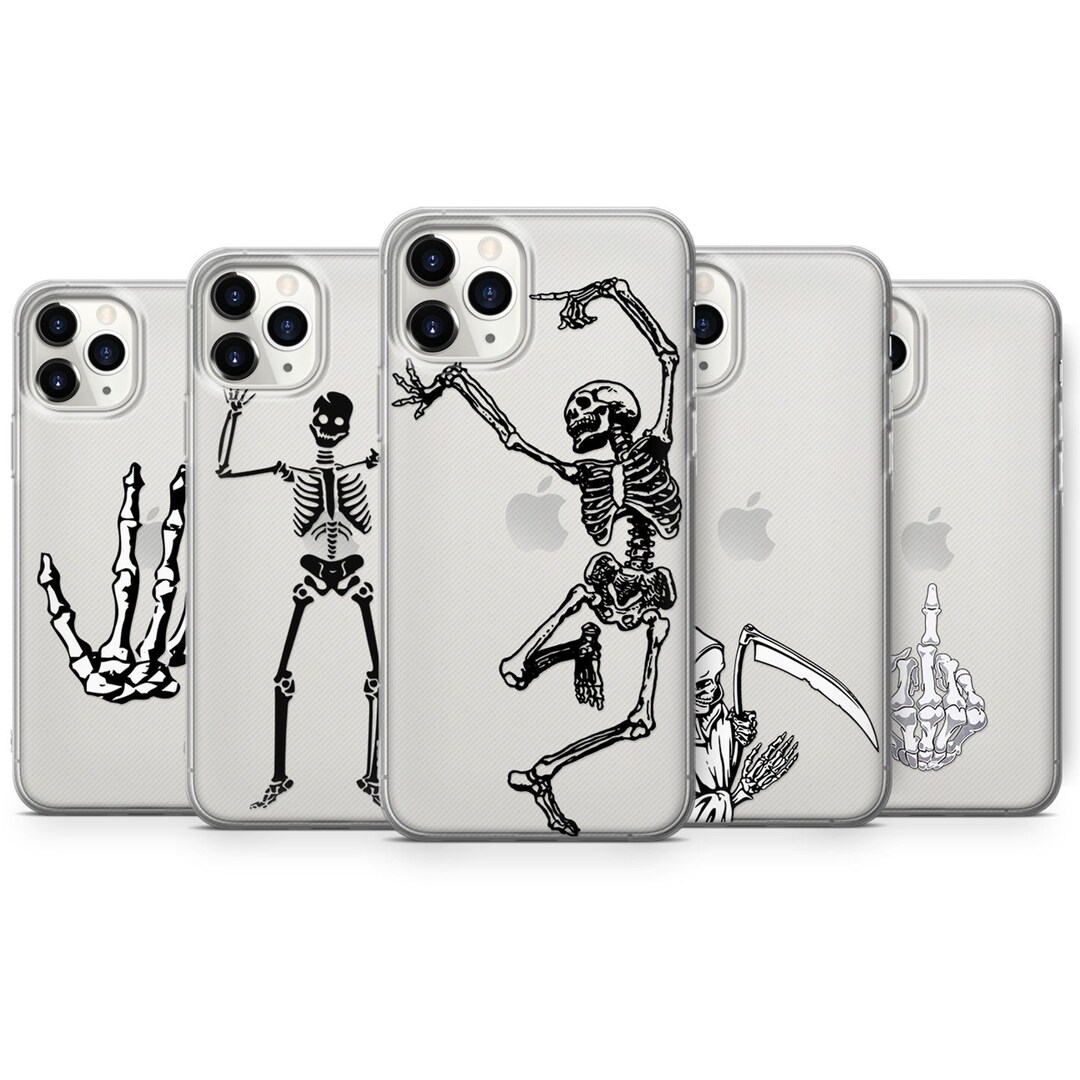 Skeleton Bones Phone Case Aesthetic Skull Cover for iPhone 15 15pro Max ...